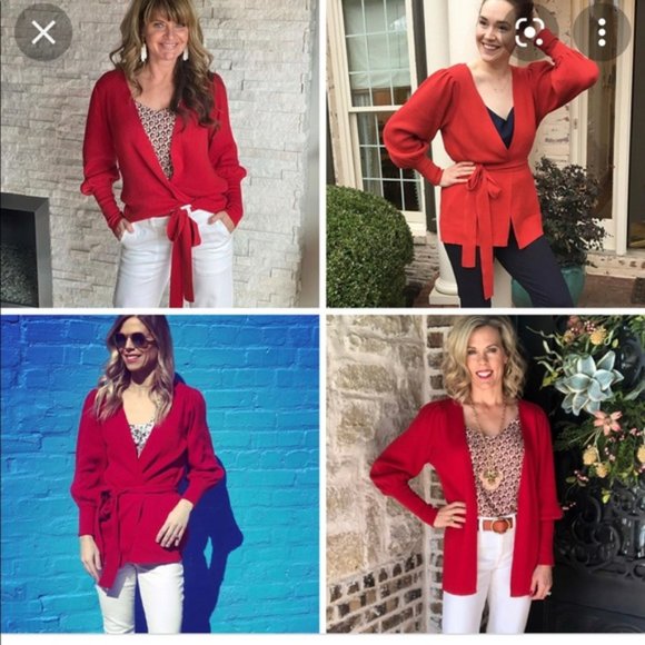 CAbi | Sweaters | Cabi 5634 Cabaret Red Cardigan Large Nwot | Poshmark